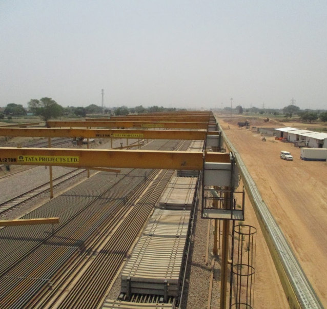 260m Rail Handling With 21 Gantries | Tata Aldesa Crane